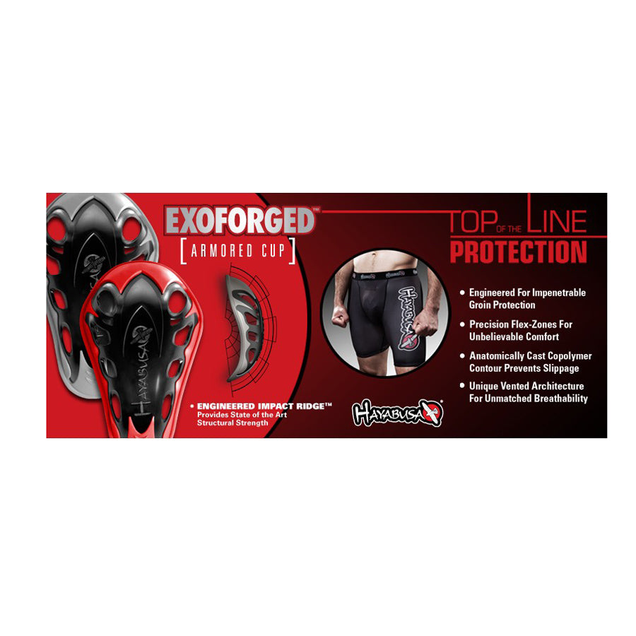 Hayabusa alasuoja "Exoforged Armored Cup" PUNA/MUSTA – PT-Combat